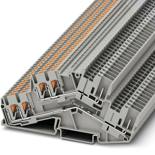 PHOENIX CONTACT - PTTBS 2,5-TWIN/2P - Double-level terminal block ...